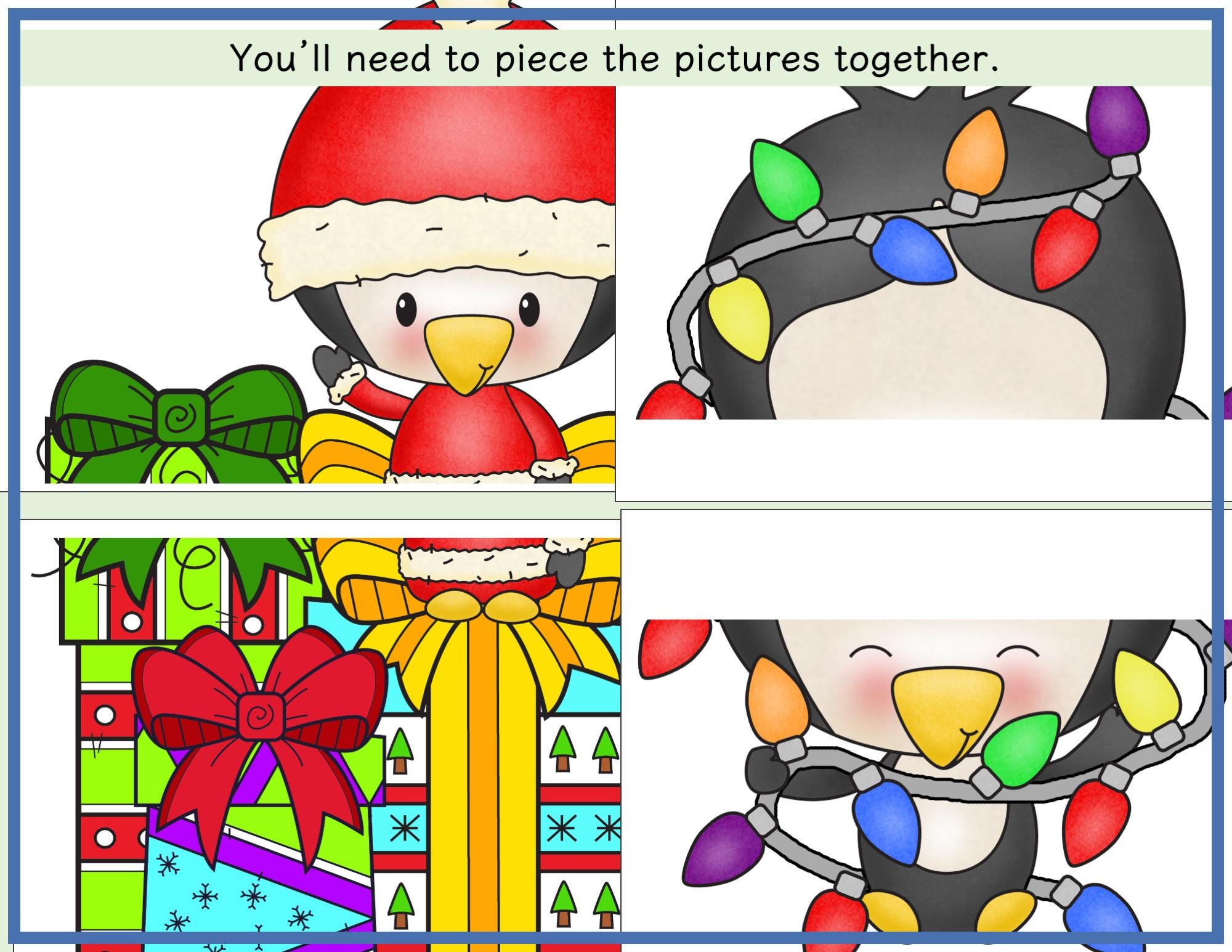 Christmas Penguins Bulletin Board Kit/merry & Bright Holiday Decor for ...