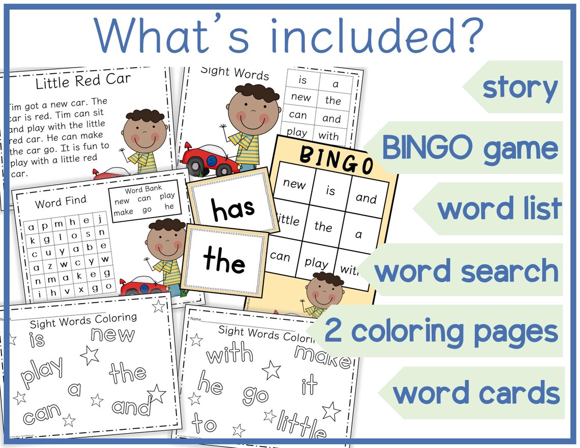 Sight Words Story/decodable Reader/easy Reading for Kindergarten and ...