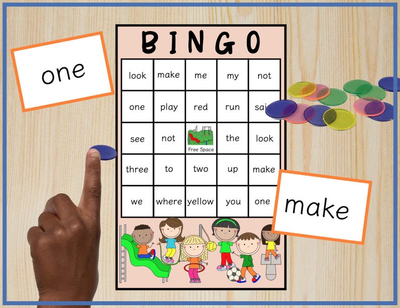 Pre-primer Sight Words BINGO for Kindergarten or First Grade Small ...