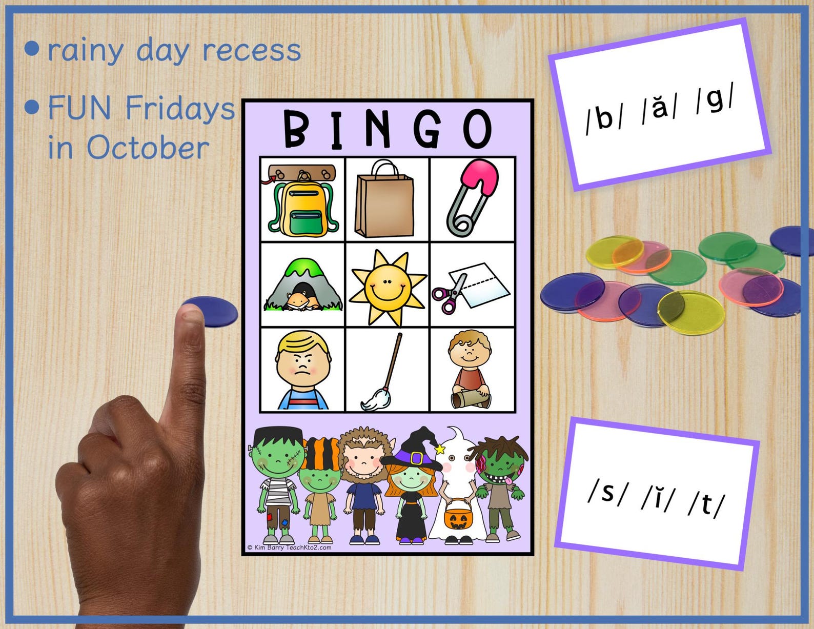 Blending BINGO Phonemic Awareness Halloween Themed Game for ...
