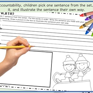 Winter Sentence Building Scrambled Sentences Activity/worksheet for ...