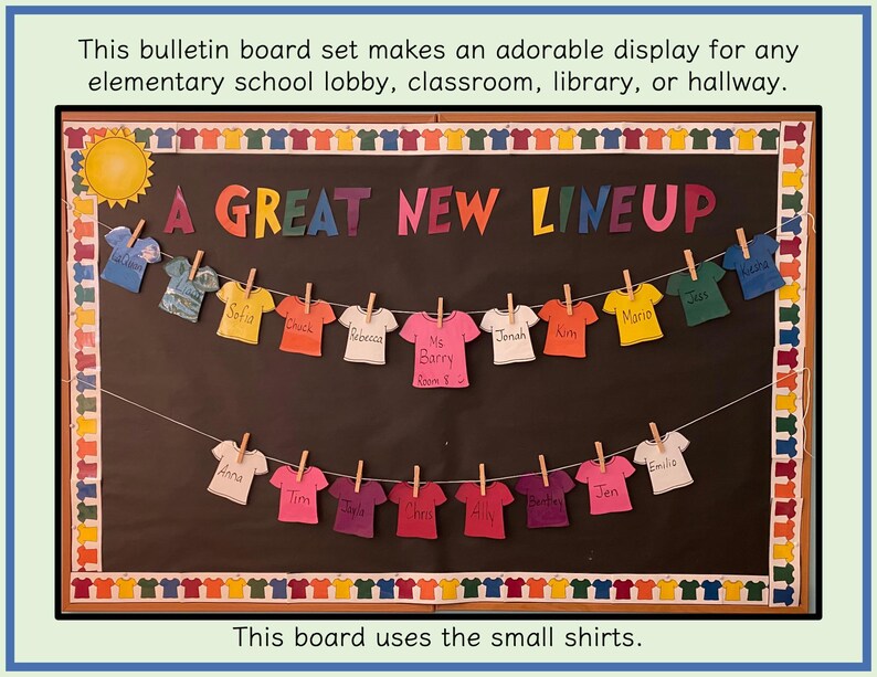 Back to School Bulletin Board Set/a Great New Lineup/classroom Decor ...
