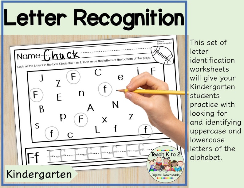 Letter Recognition and Handwriting Practice Worksheets for Preschool ...