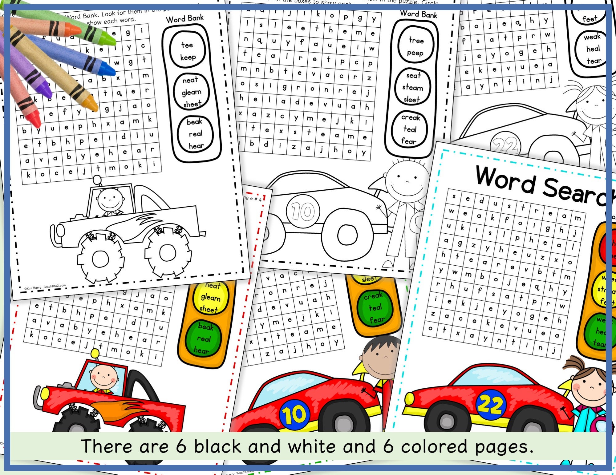 Long E Word Search Puzzles for Grade 1 Literacy Centers/first Grade ...