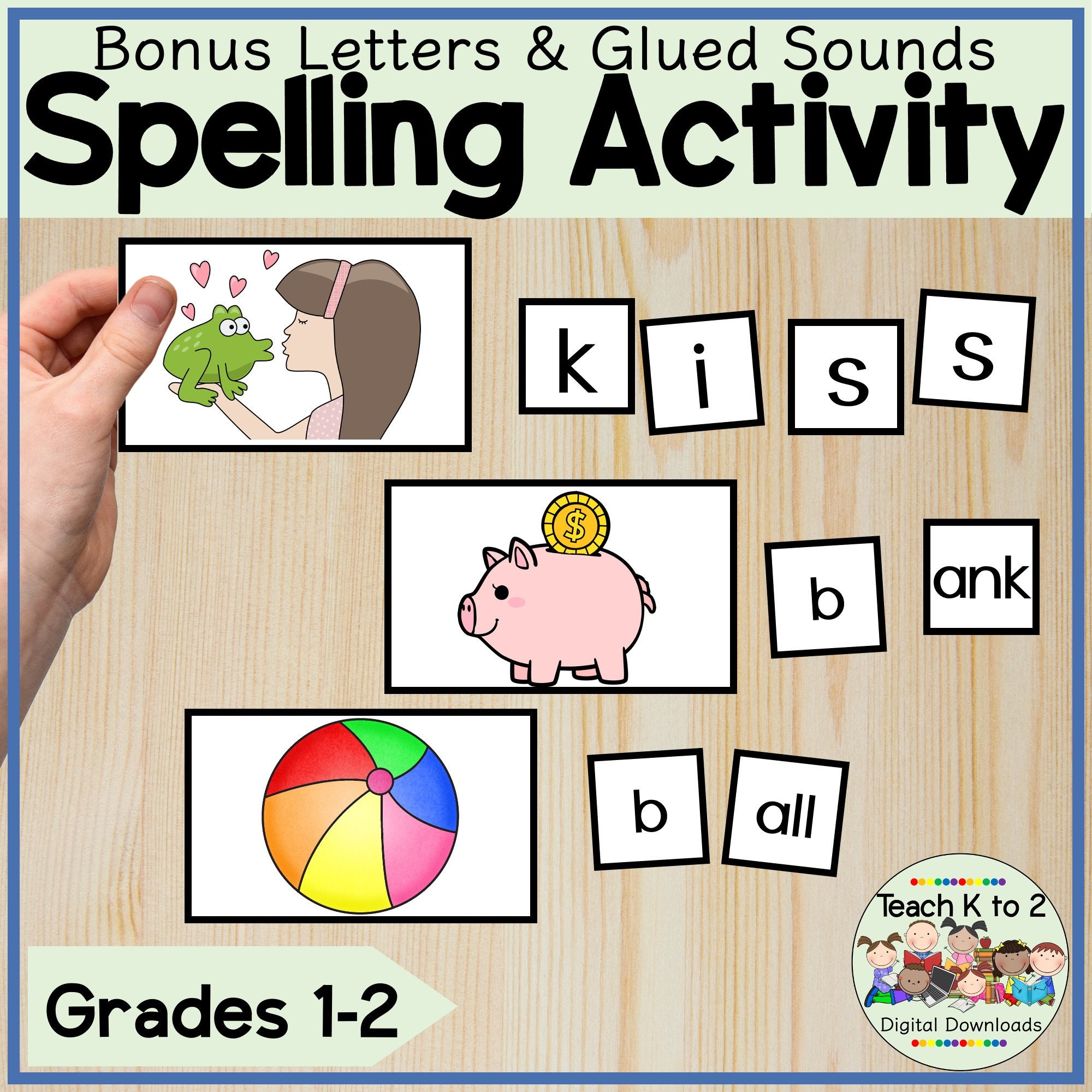 Spell-a Word Bonus Letters & Glued Sounds Word Building/spelling ...