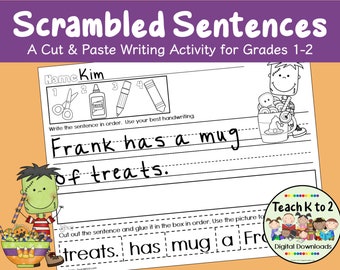 Halloween Cut and Paste - Etsy