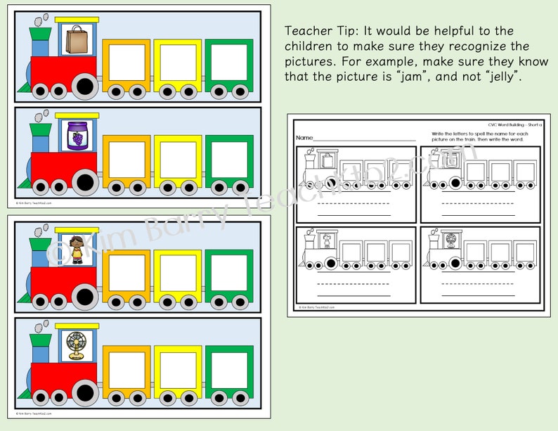 CVC Word Building/cvc Words to Build and Write/digital - Etsy