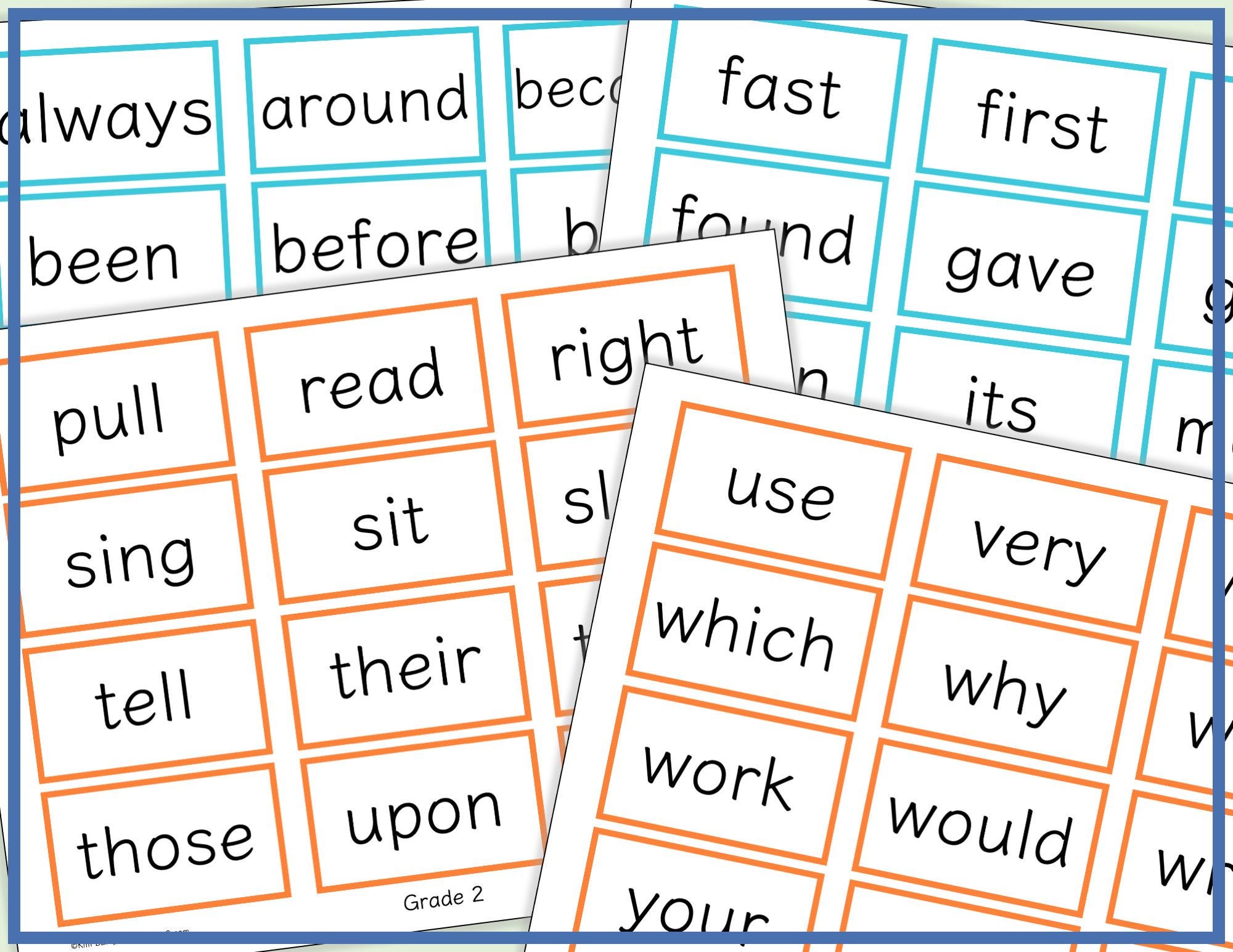 Grade 2 Sight Words BINGO for Second Grade Small Group Lessons or ...