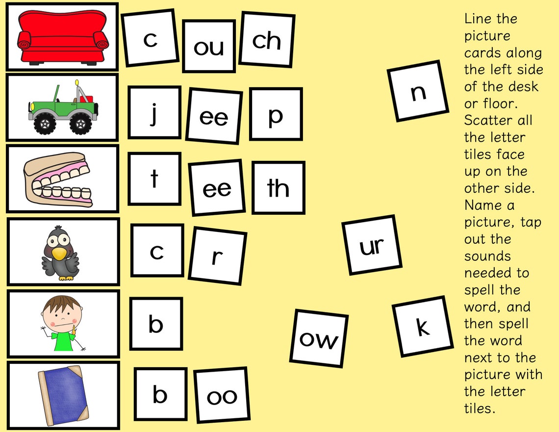 Spell-a Word Vowel Teams/r-controlled Vowels/word - Etsy