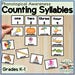 Counting Syllables Activity and Worksheets for Grades K-1/literacy ...