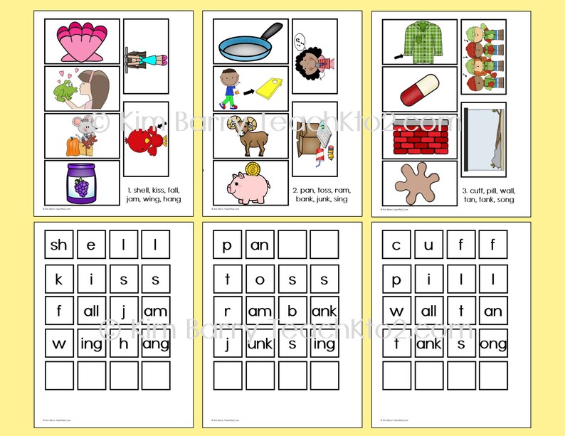 Spell-a Word Bonus Letters & Glued Sounds Word - Etsy