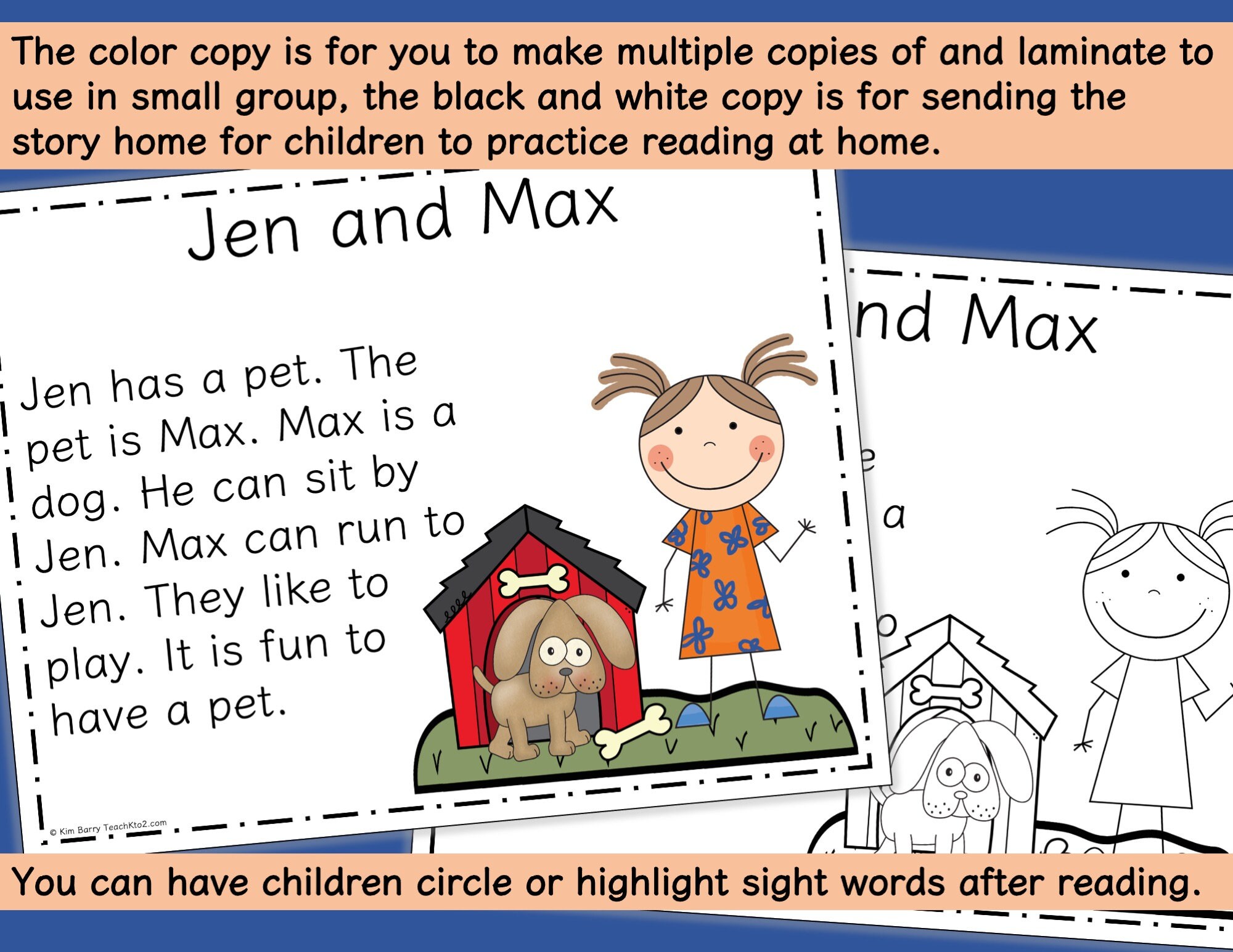 Sight Words Story/decodable Reader/easy Reading for - Etsy