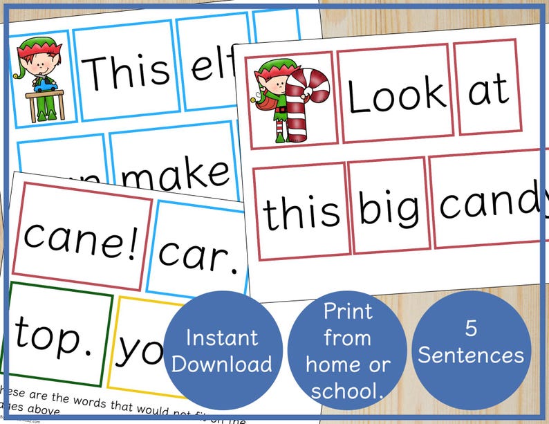 Christmas Sentence Building Scrambled Sentences Activity/worksheet for ...