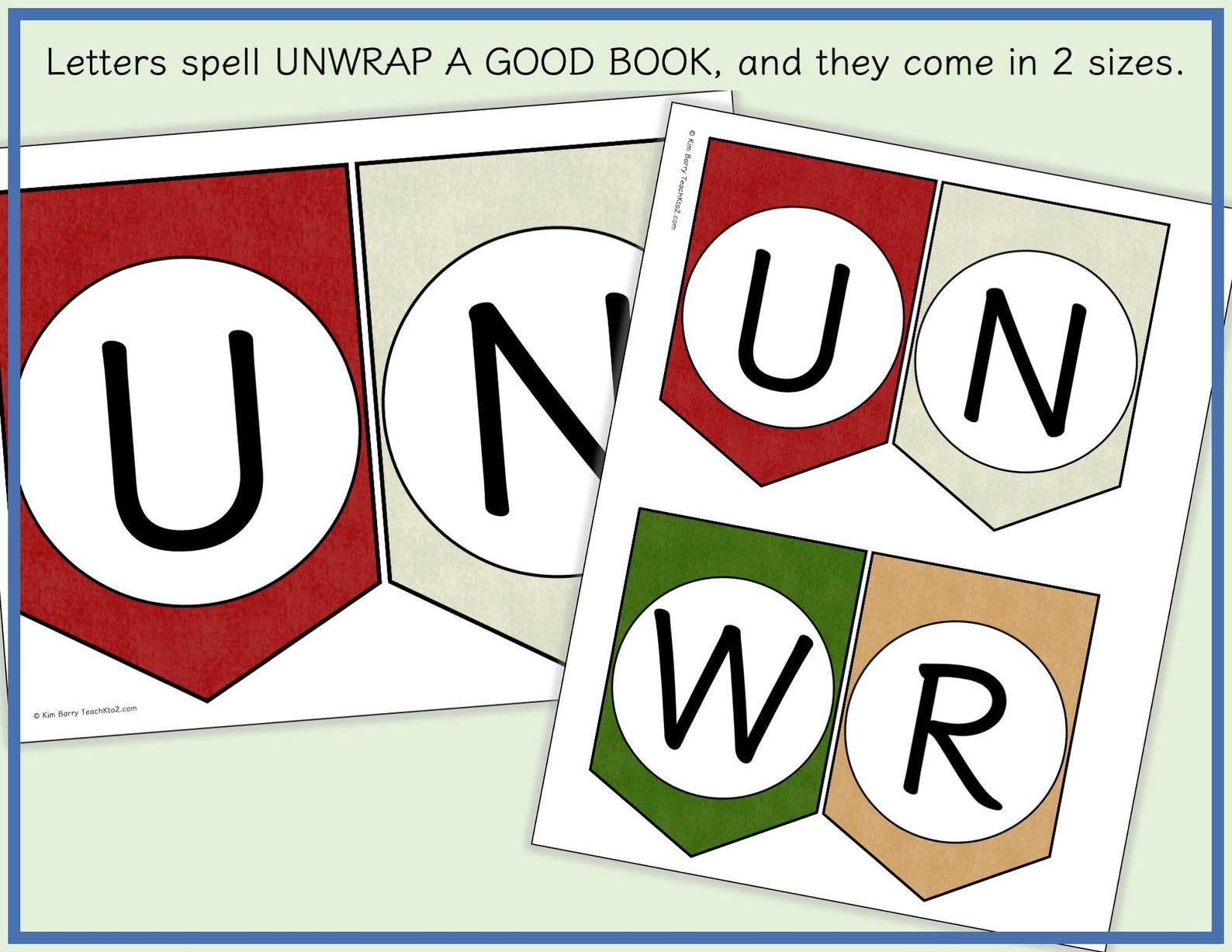 Christmas Animals Bulletin Board Kit/unwrap a Good Book Holiday Decor ...