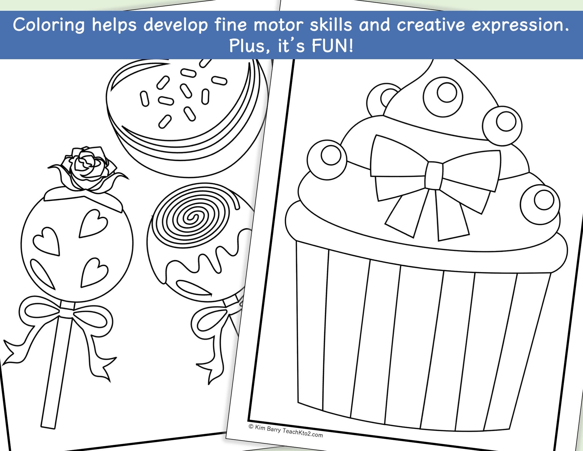 Sweet Treats Coloring Pages for Grades K-2/rainy Day or Indoor Recess ...