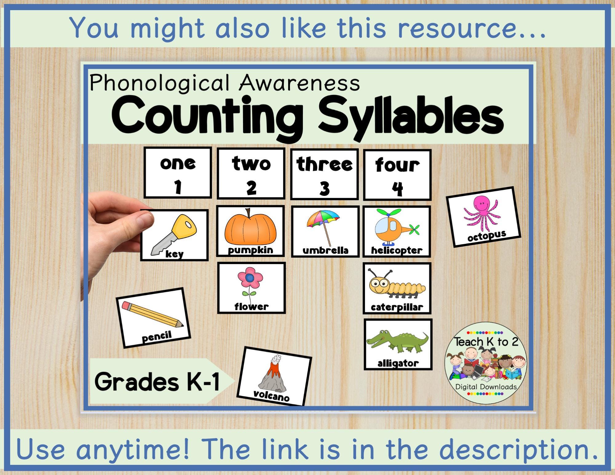 Fall Counting Syllables Activity for Grades K-1/literacy Center/science ...