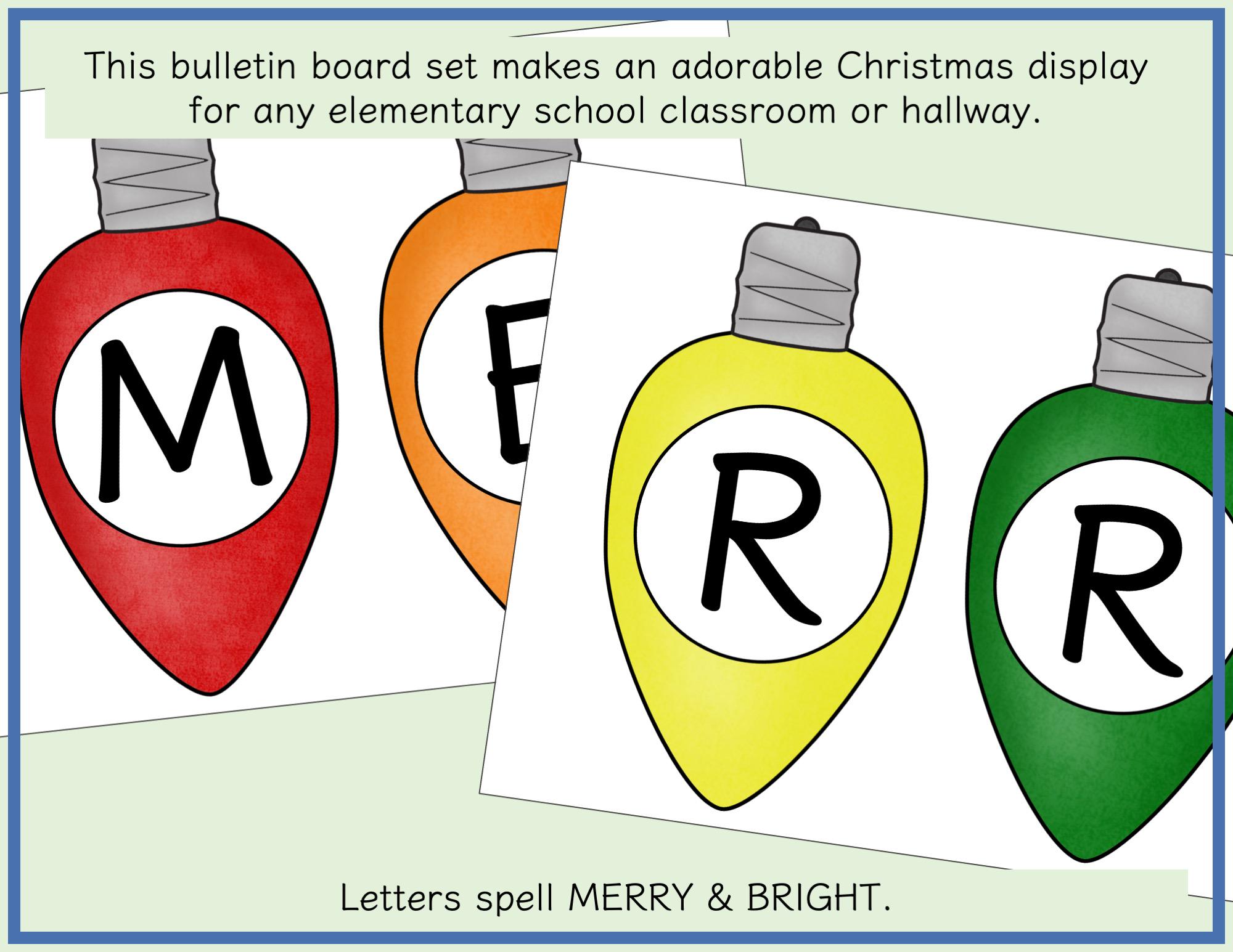Christmas Penguins Bulletin Board Kit/merry & Bright Holiday Decor for ...