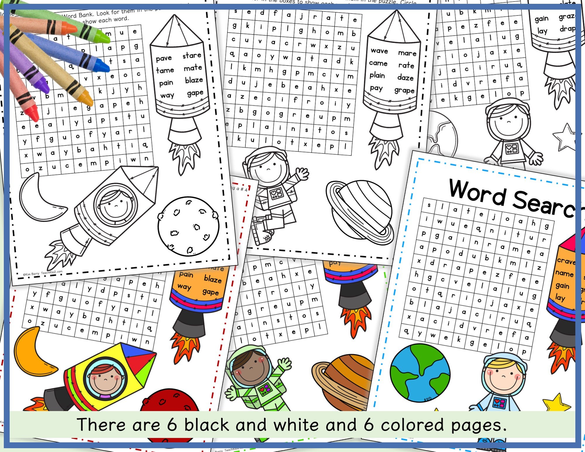 Long a Word Search Puzzles for Grade 1 Literacy Centers/first Grade ...