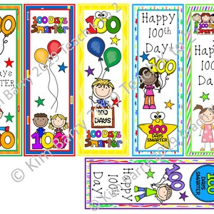 100th Day of School Bookmarks/Digital Download/Bookmarks for | Etsy