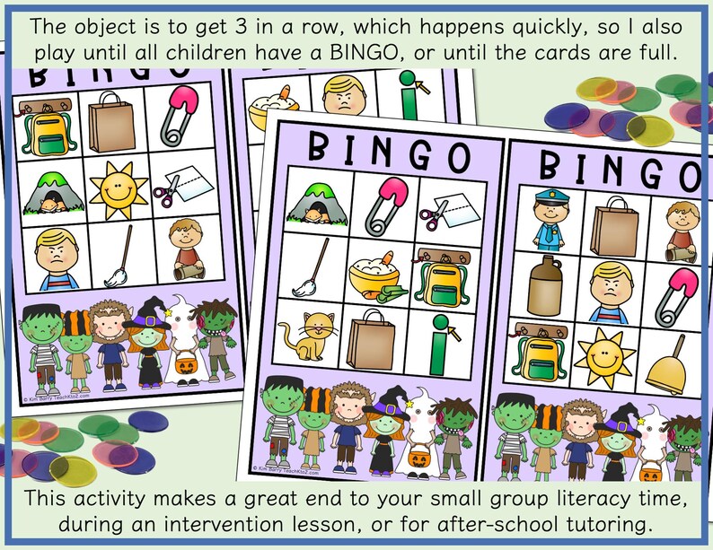 Blending BINGO Phonemic Awareness Halloween Themed Game for ...