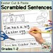 Easter Scrambled Sentences Cut and Paste Writing Activity for First ...
