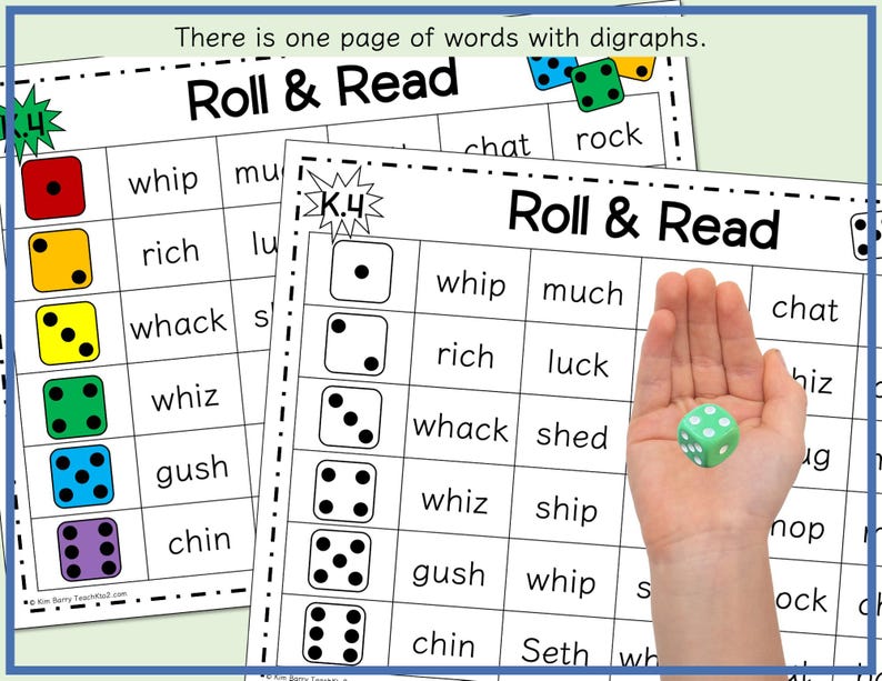 Roll and Read Kindergarten Fluency/letters/sounds/words/decoding Small ...
