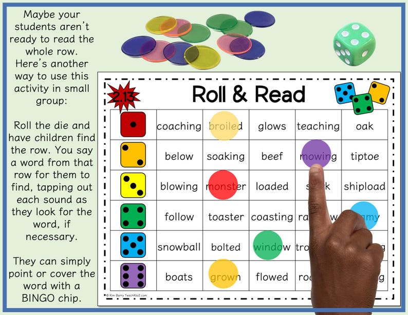 Roll and Read Grade 2 Fluency/words Phrases Sentences Decoding Small ...