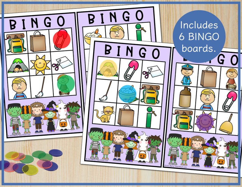 Blending BINGO Phonemic Awareness Halloween Themed Game for ...