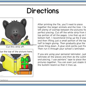 Christmas Animals Bulletin Board Kit/unwrap a Good Book Holiday Decor ...