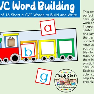 CVC Word Building/cvc Words to Build and Write/digital - Etsy
