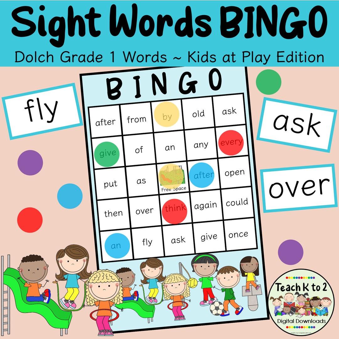 Dolch Sight Words Bingo/grade 1 Word List/small Group Guided - Etsy UK