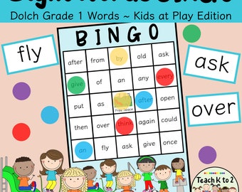 Dolch Sight Word Flashcards Pre-primer Words - Etsy