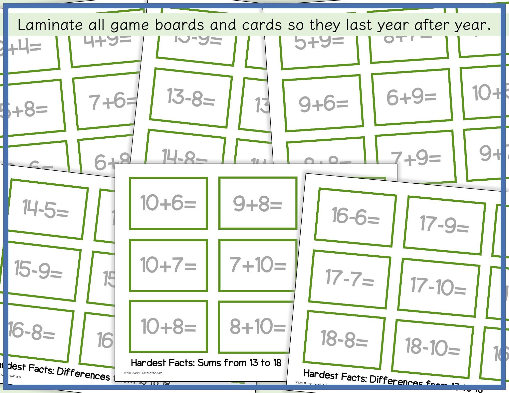 Differentiated Addition and Subtraction Christmas Board Games for First ...