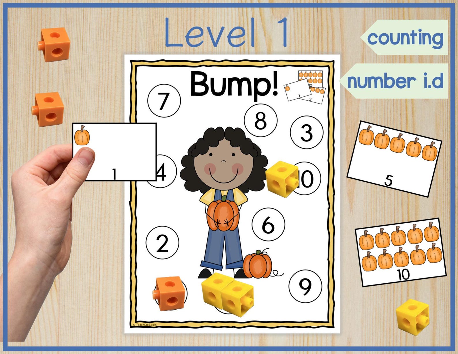 BUMP Math Games for Number ID and Addition to 12 or 18 Differentiated ...