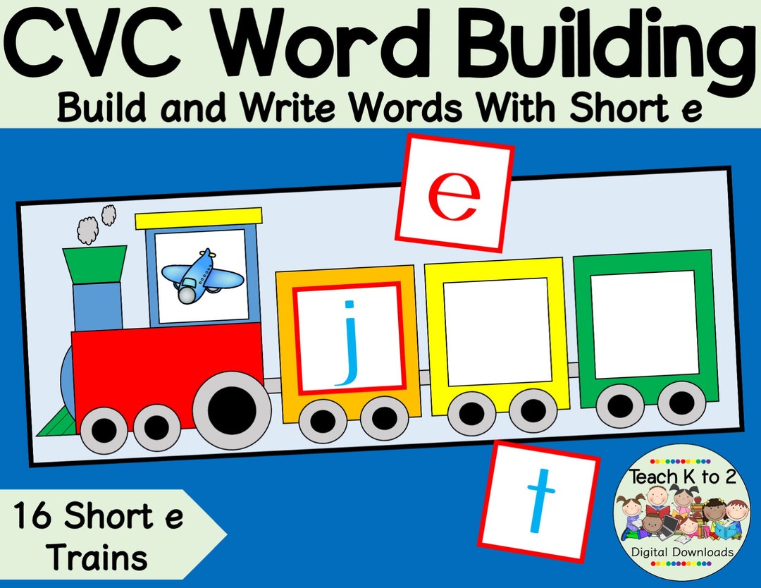 CVC Word Building/cvc Words to Build and Write/digital - Etsy