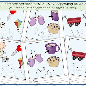 Letter Formation Mats and Worksheets/practice Tracing Letters for ...