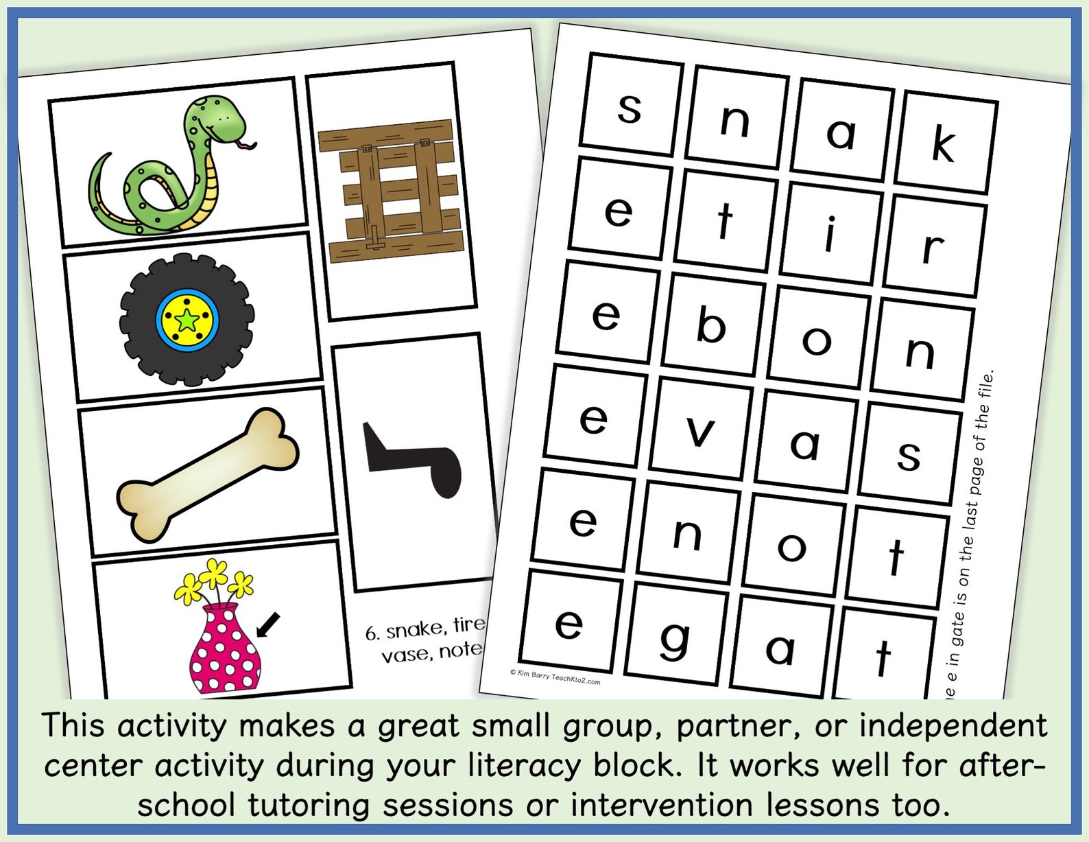 Spell-a Word VCE Words With Blends Word Building/spelling/literacy ...