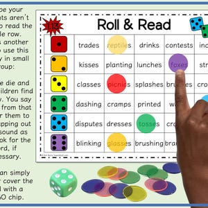 Roll and Read Grade 1 Fluency/words Phrases Sentences Decoding Small ...