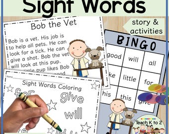 Sight Words Story/decodable Reader/easy Reading for Kindergarten and ...