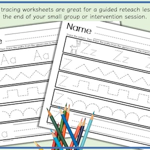Tracing Lines and Letters Worksheets for Handwriting and Pencil Control ...