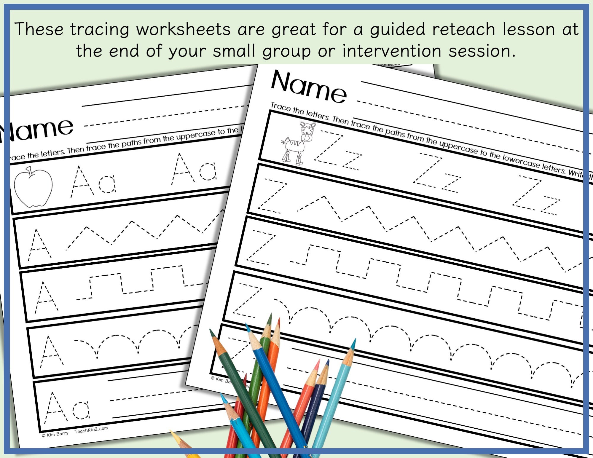 Tracing Lines and Letters Worksheets for Handwriting and Pencil Control ...