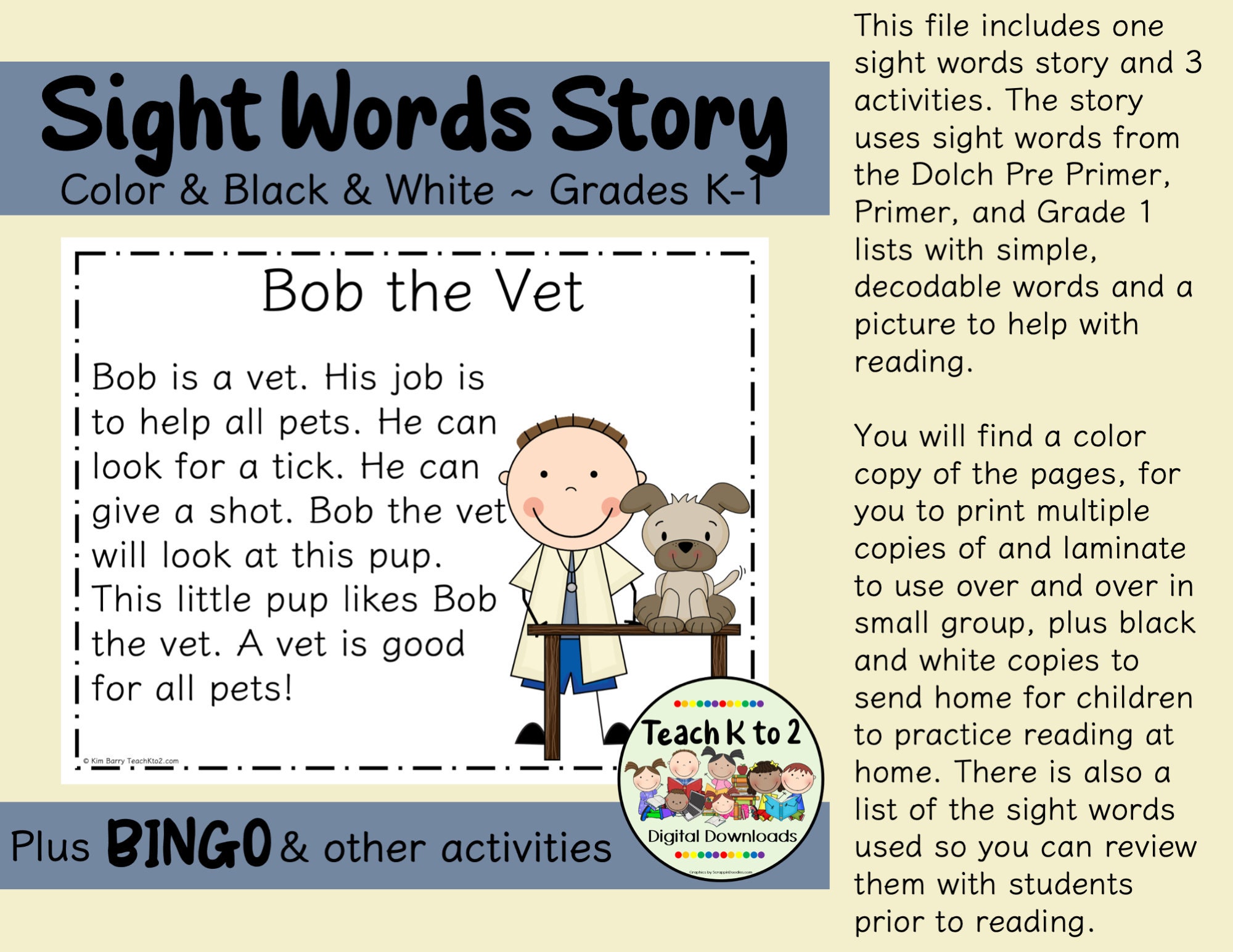 Sight Words Story/decodable Reader/easy Reading for - Etsy Australia