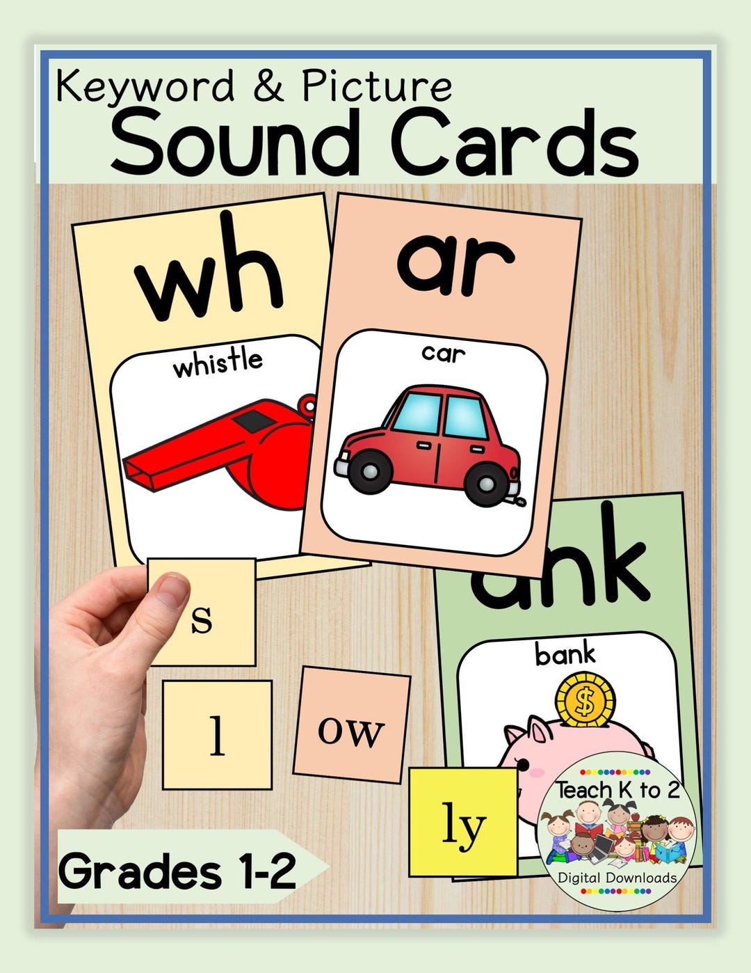 Letter and Keyword Picture Cards for First or Second Grade Phonics ...