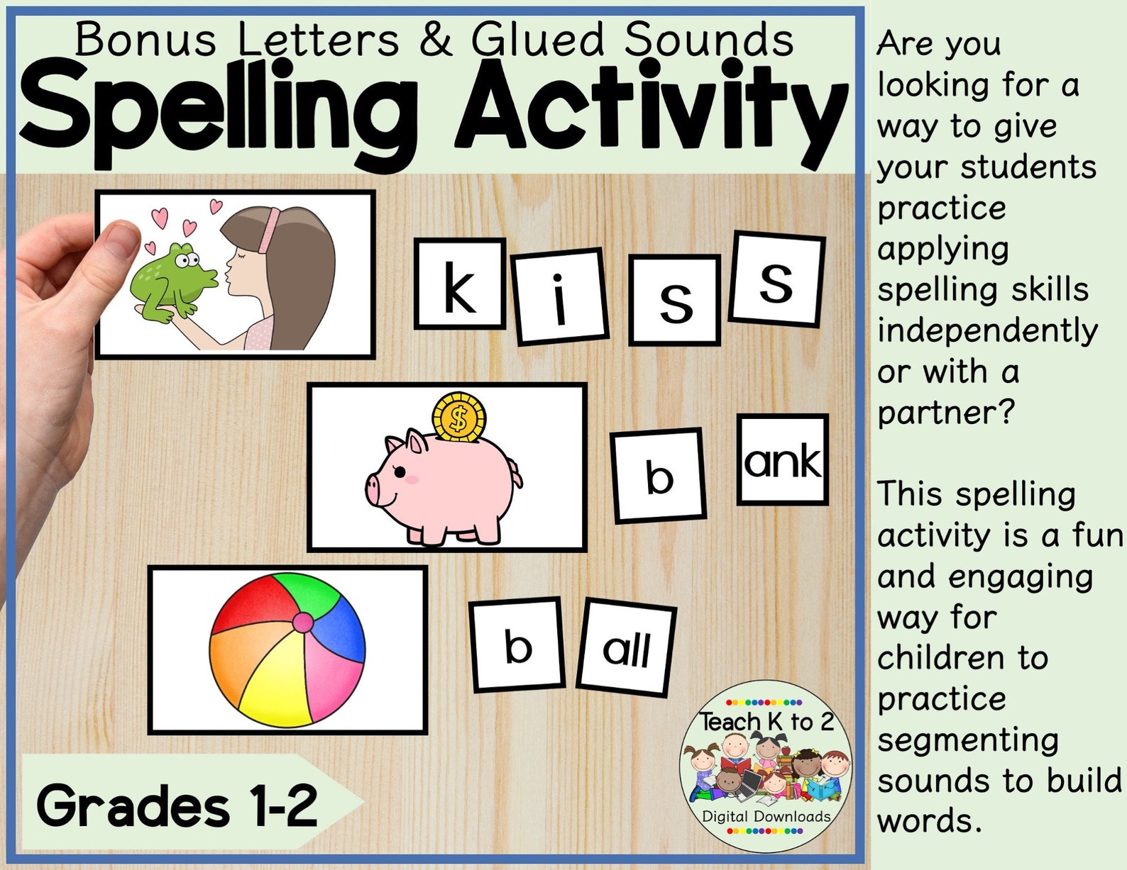 Spell-a Word Bonus Letters & Glued Sounds Word Building/spelling ...
