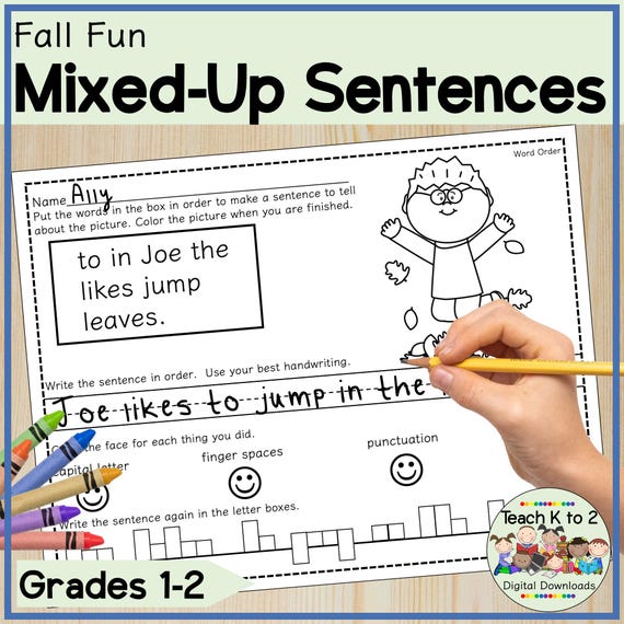 Hojas De Trabajo De Oraciones De Segundo Grado Lengua Clases De