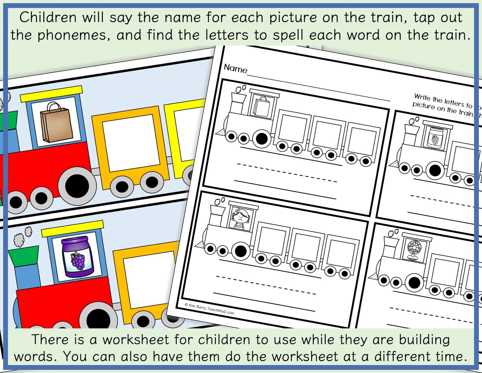 CVC Word Building/cvc Words to Build and Write/digital Download ...