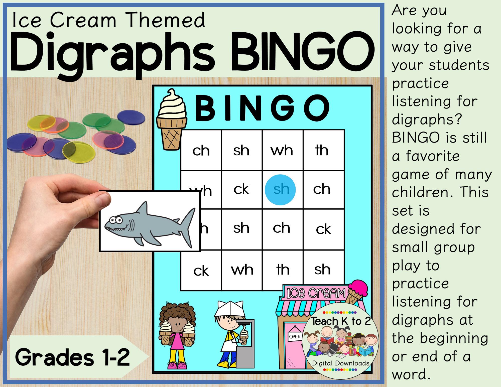 Digraphs Bingo/phonics Game/outer Space Theme/small Group Teacher Led ...