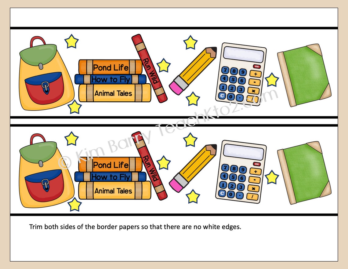 Back to School Bulletin Board Set/animals at School/classroom Decor ...