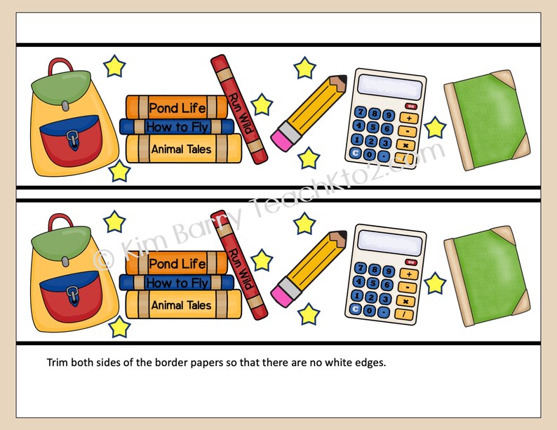 Back to School Bulletin Board Set/animals at School/classroom Decor ...