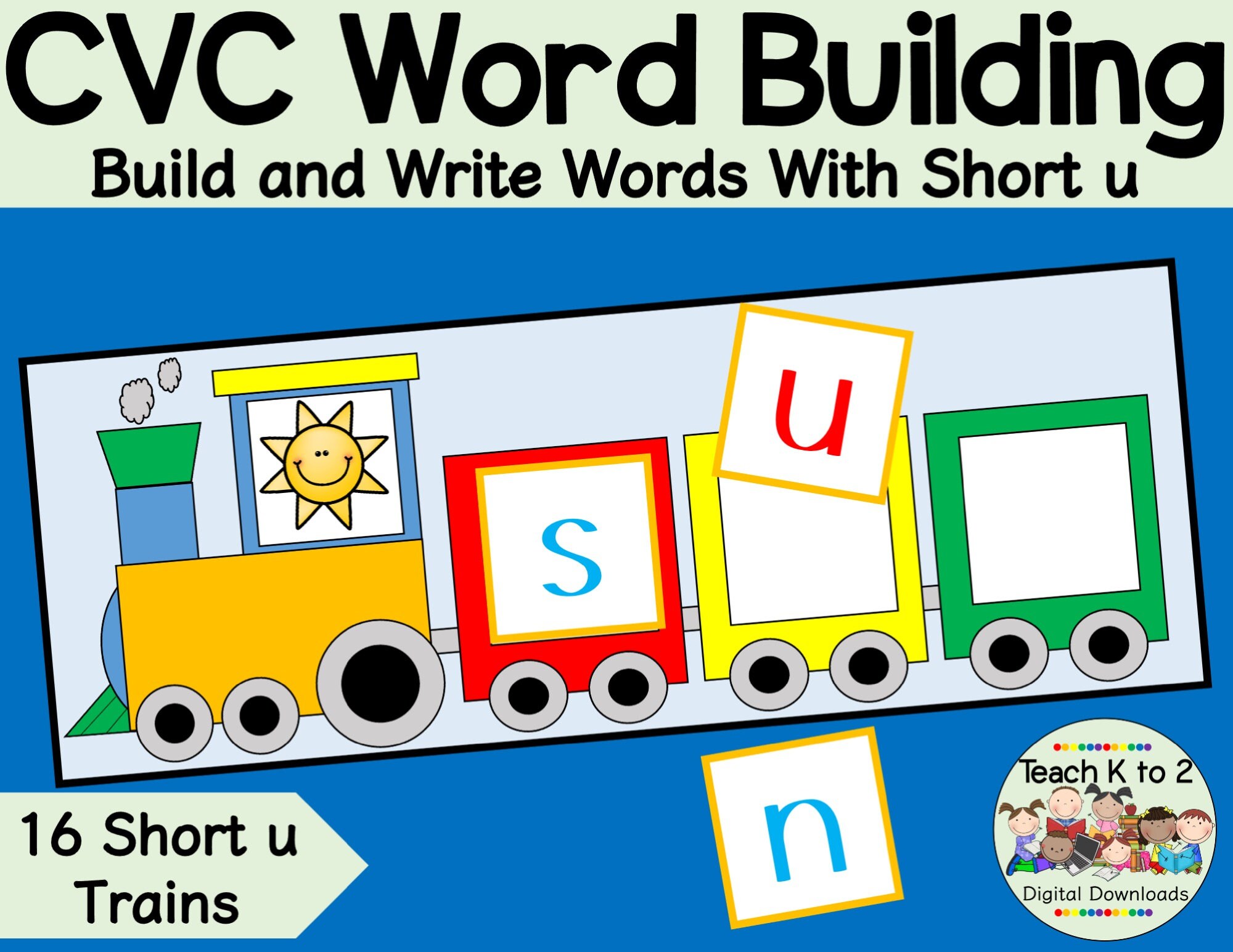 CVC Word Building/cvc Words to Build and Write/digital Download ...